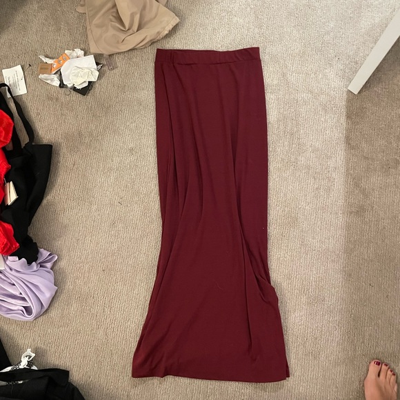 Ambiance | Skirts | Ambiance Apparel Dark Red Maxi Skirt | Poshmark